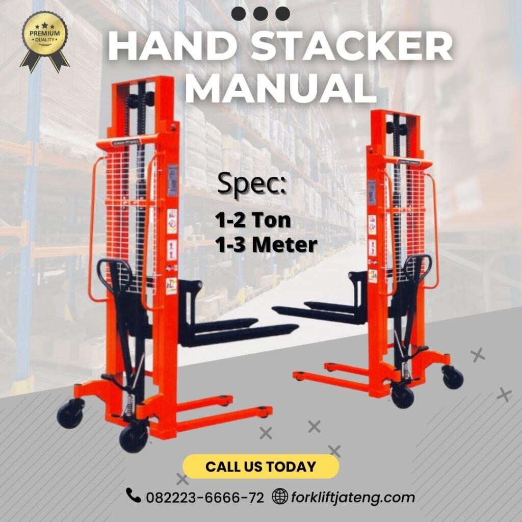 Hand Stacker Manual, Distributor hand forklift manual jawa tengah